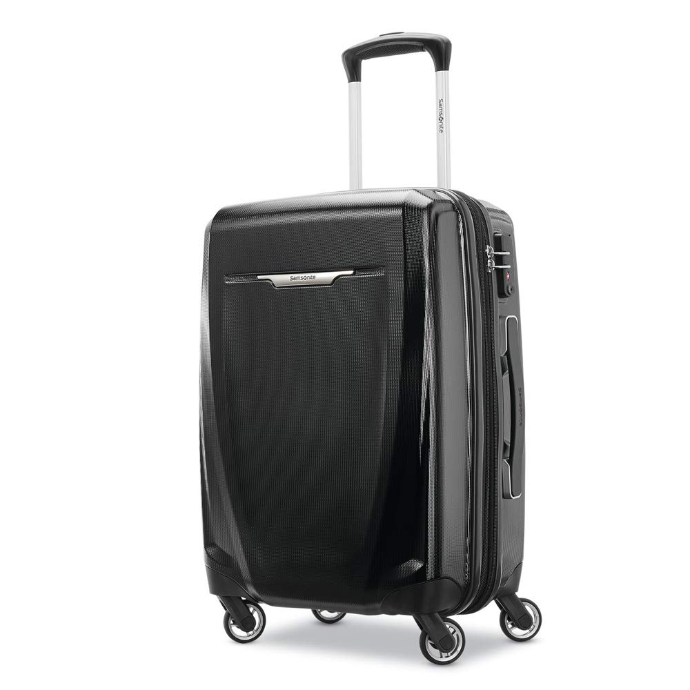 Samsonite Winfield 3 DLX 3 Piece Set (Spinner 20/25/28), Black 120751-1041 with Deco Gear 10 Piece Luggage Accessory Ultimate Travel Bundle