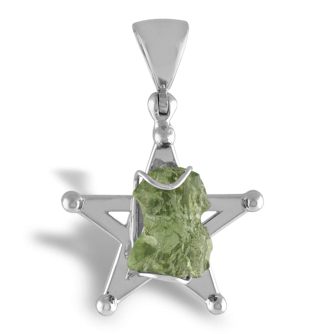 Starborn Sterling Silver Genuine Moldavite Pendant