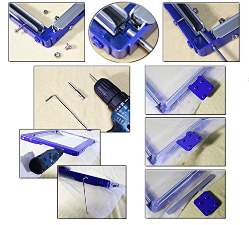 TECHTONGDA 16x20 Inch Screen Frame Mesh Silk Screen Printing Mesh Stretching Frame Glue Free Stretch Screen Frame
