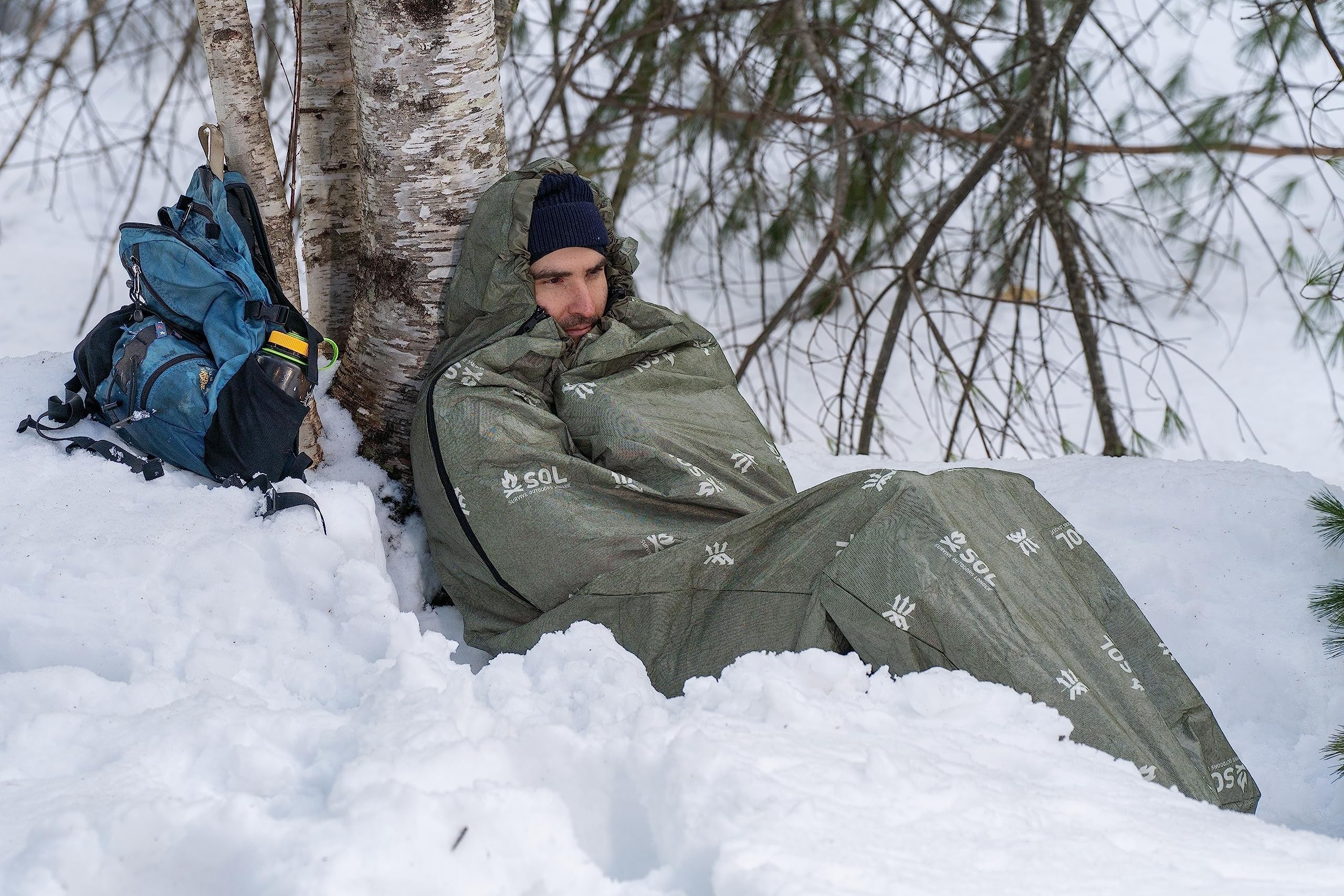 S.O.L. Survive Outdoors Longer SOL Escape Bivvy with Hood - Green - 42gsm