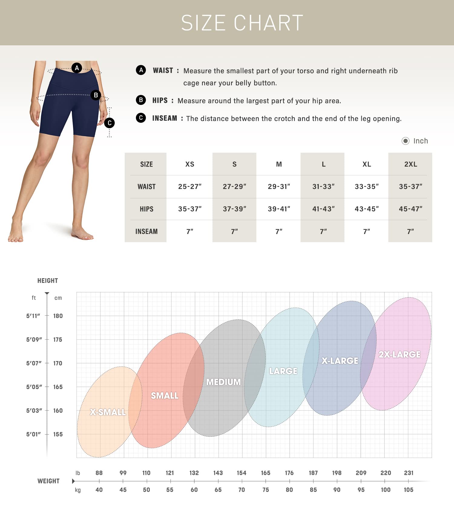 TSLA Women's High Waisted Bike Shorts, Workout Running Yoga Shorts with Pocket, Athletic Stretch Exercise Shorts, 7'' Yoga Shorts Black, Medium