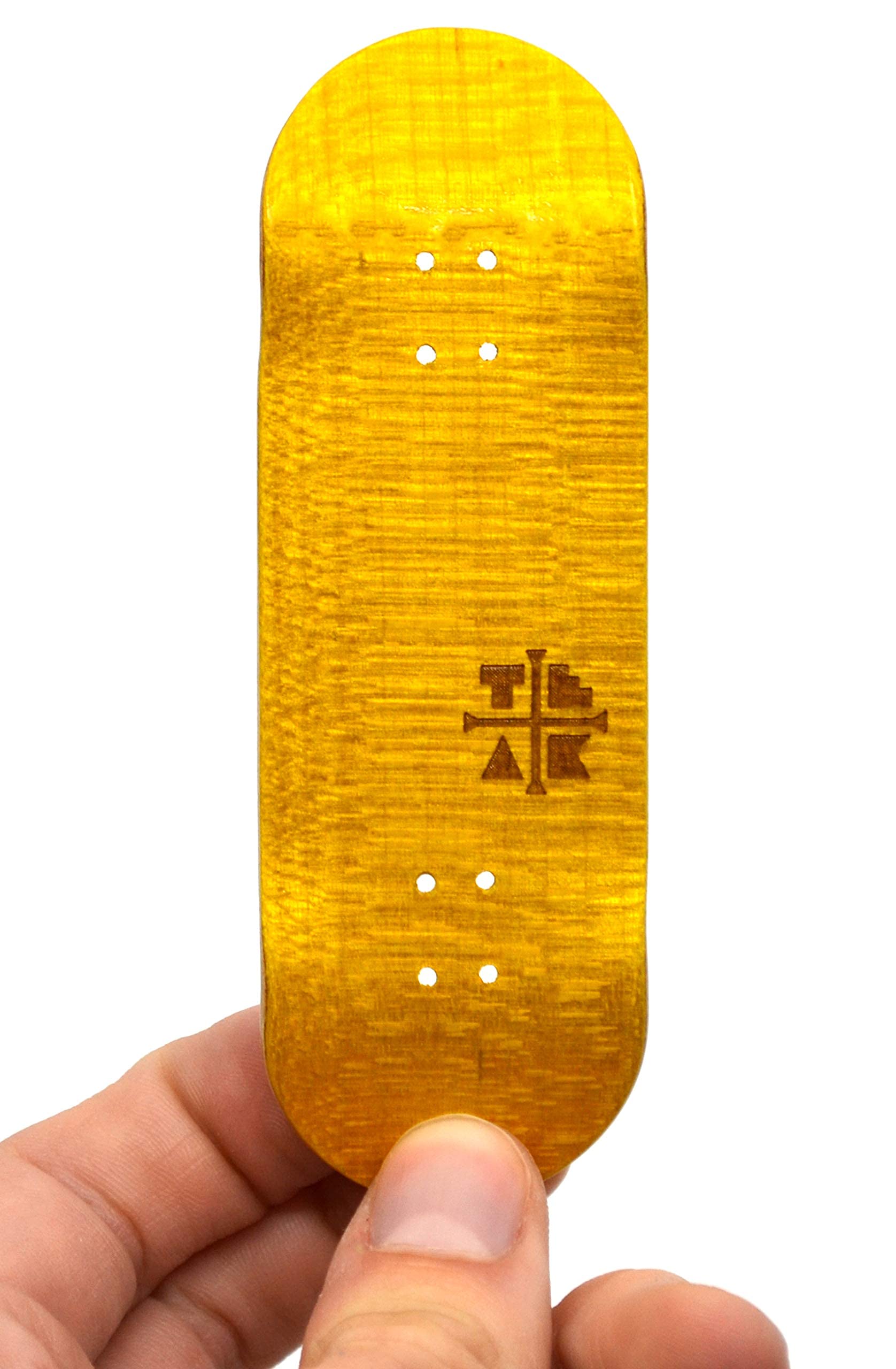 Teak Tuning Prolific Complete Fingerboard - Pro Board Shape and Size, Bearing Wheels, and Trucks - 32mm x 97mm Handmade Wooden Board - Rad Rasta Edition