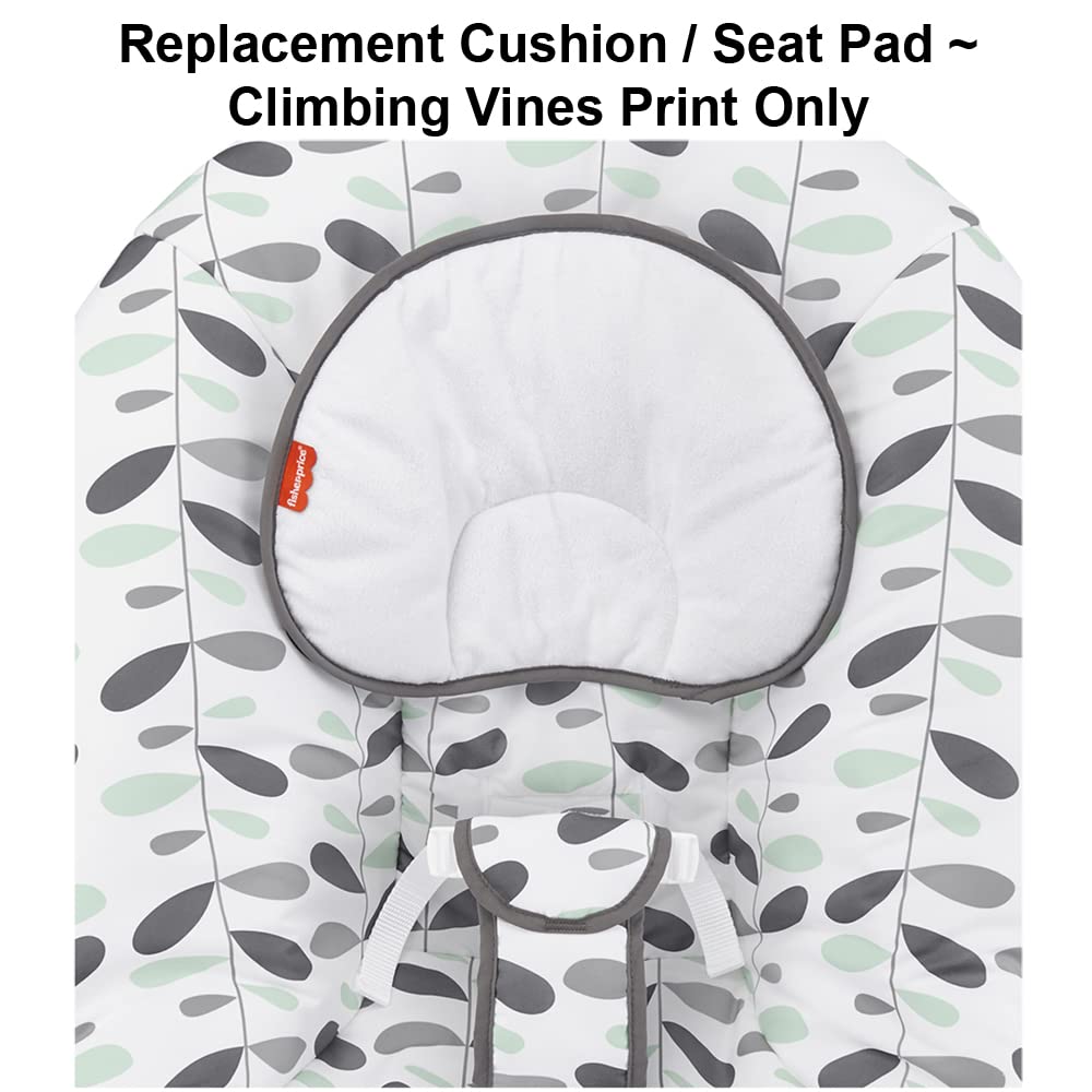 Replacement Part for Fisher-Price See & Soothe Deluxe Baby Bouncer - GVG02 ~ Replacement Cushion/Seat Pad ~ Climbing Vines Print