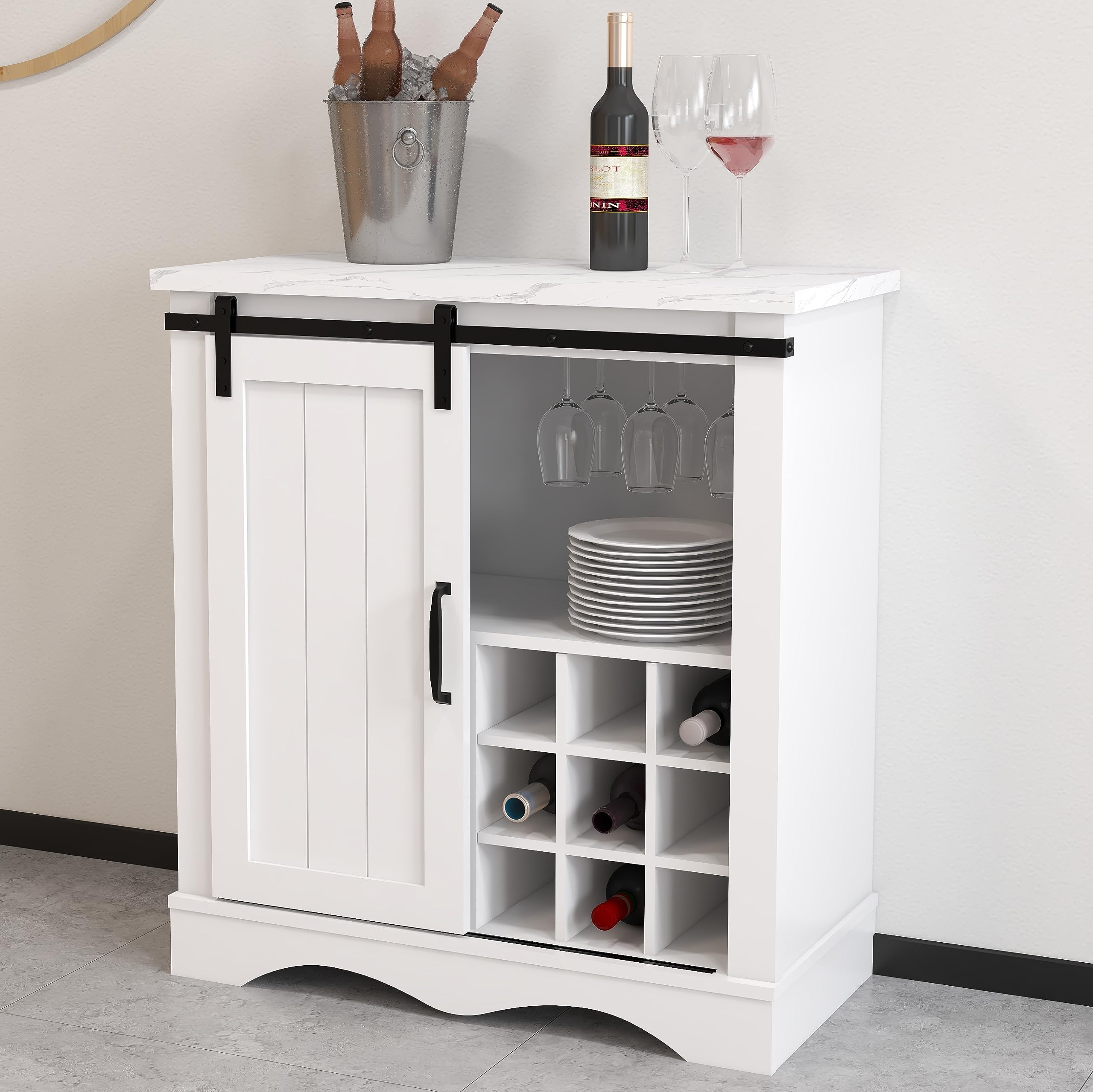 scolyk Wine Bar Cabinet with Storage Coffee Bar Cabinet Wine Cabinet Buffet Cabinet Liquor Cabinet Bar for Home Mini Bar Buffets & Sideboards Coffee Bar Table