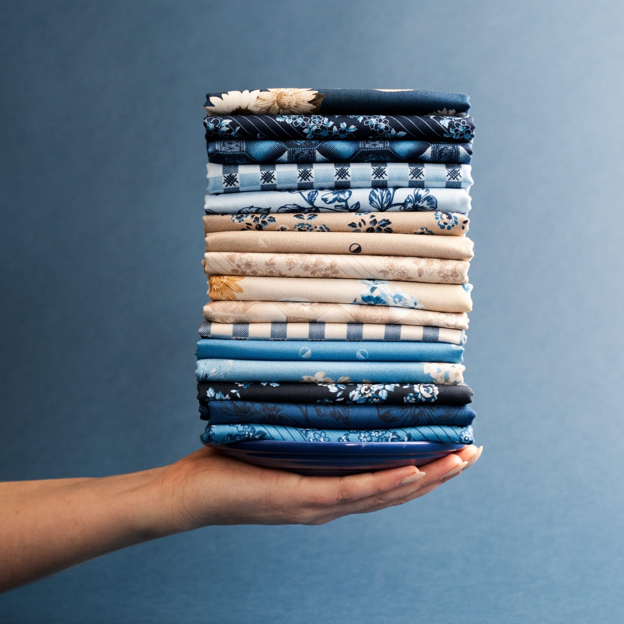 True Fabrics Jelly Roll Solids Wavelength Precut Fabric (2.5" Strips)