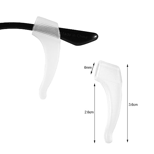 Tevkmuzz Eyeglass Ear Grip,Silicone Ear Hook,Eye Glass Temple Tips Sleeeve Retainer for Glasses 14 Pair