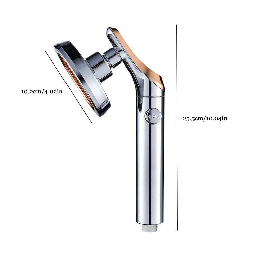 Pressurized Shower Head with 250 Water Outlets, Bathroom Shower Kit for Home Use with Swivel Head, Spa Showerheads, One-click Water Stop