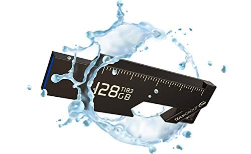 TEAMGROUP T183 128GB USB 3.2 Gen 1 3.1/3.0 Metal Magnetic Multi-Functional Read 140MB/s Flash Thumb Drive Memory Stick Compatible with PC Computer/Laptop Nickel Black TT1833128GF01