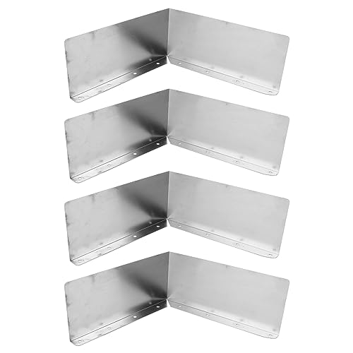 Rainwater Valley Splash Guard, Rain Drip Gutter Guard Professional Block Heavy Rain Prevent Spilling Easy Installation 4pcs for Shingle Roofs Corner