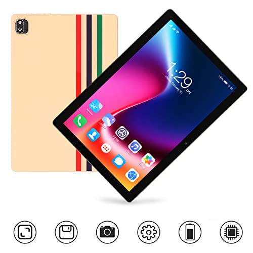 VINGVO 10. 1 Inch Tablet, Tablet PC 2 in 1 Supports Fast Charging 100-240V with Keyboard for Android 12 for Reading (US Plug)