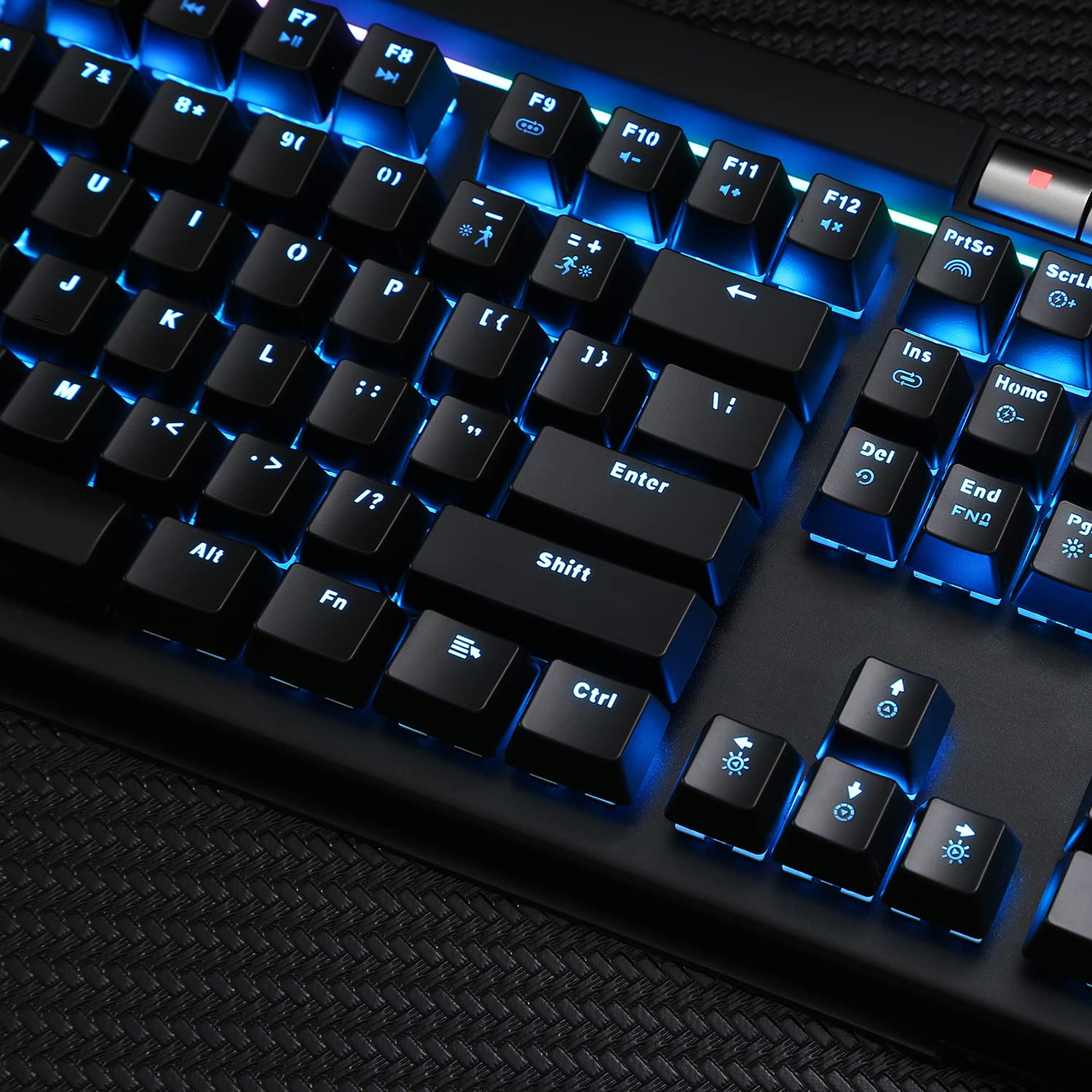 teamwolf VOIDRAY EX Mechanical Gaming Keyboard Blue Switches Media Keys RGB Breath Changing Backlight Anti-Ghosting with 2 USB Ports