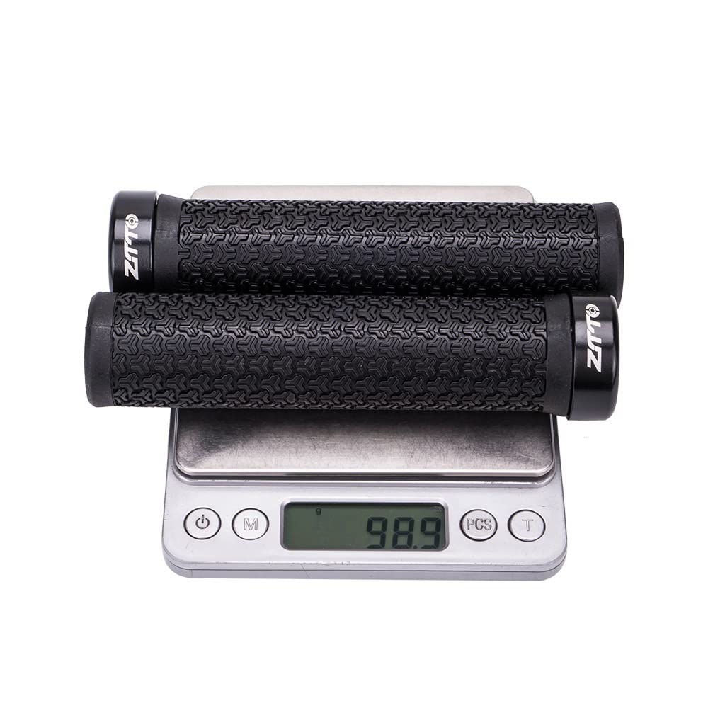 ZJJXHYKJ Bicycle Grip Cover Riding Accessories Unilateral Lock Mountain Handlebar Grips Aluminum Alloy TPR Grip (Color : Bianchi)