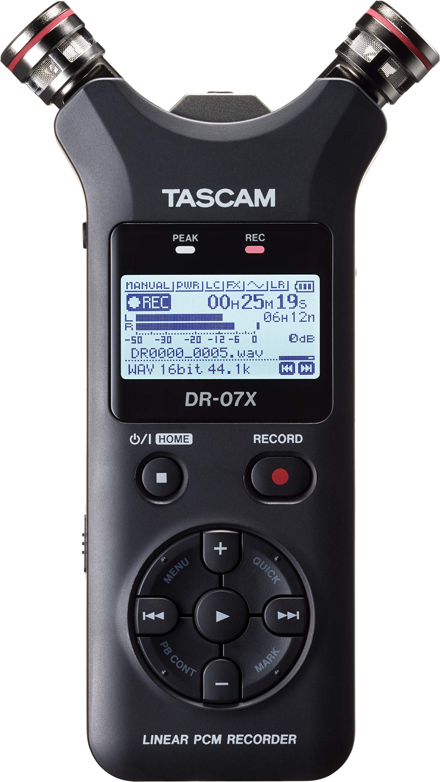Tascam DR-07X Stereo Handheld Digital Audio Recorder and USB Audio Interface