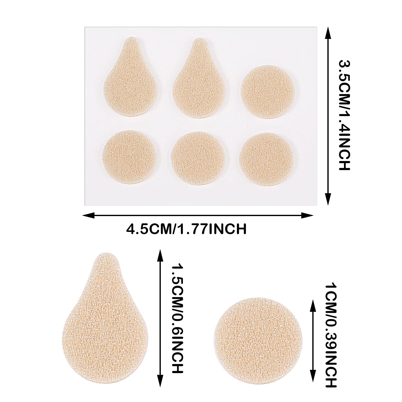Tondiamo 300 Pieces Ear Lobe Support Ear Patches Earring Protectors Clip on Earring Pads Heavy Earrings Stabilizers Invisible Earring Lift Patches for Long Time Wearing Earrings