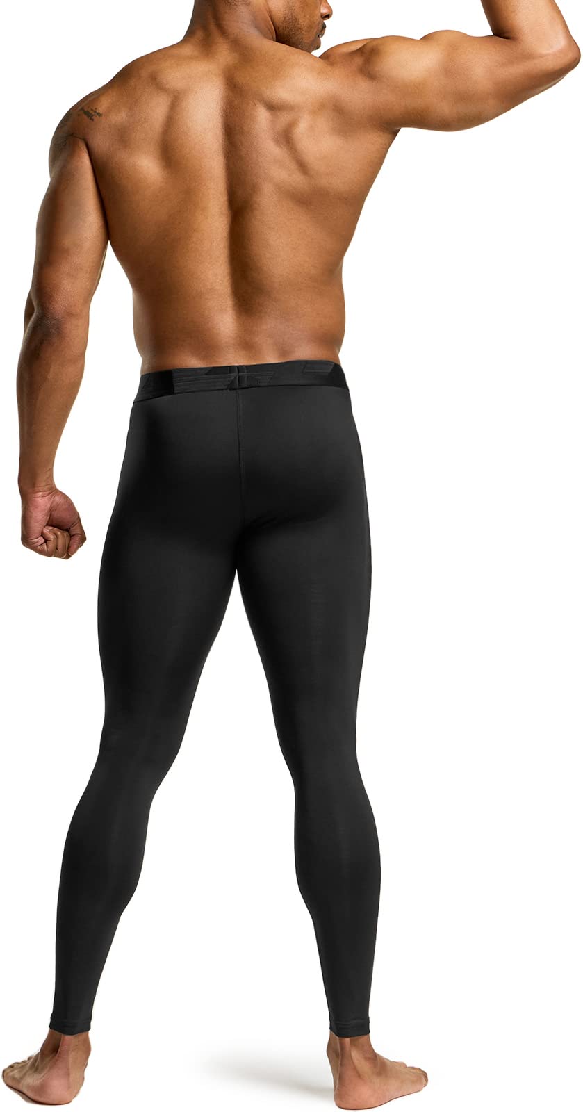 TSLA Men's Compression Pants, Cool Dry Athletic Workout Running Tights Leggings with Pocket/Non-Pocket, 3pack Tights Black/Camo Black/Camo Grey, Large