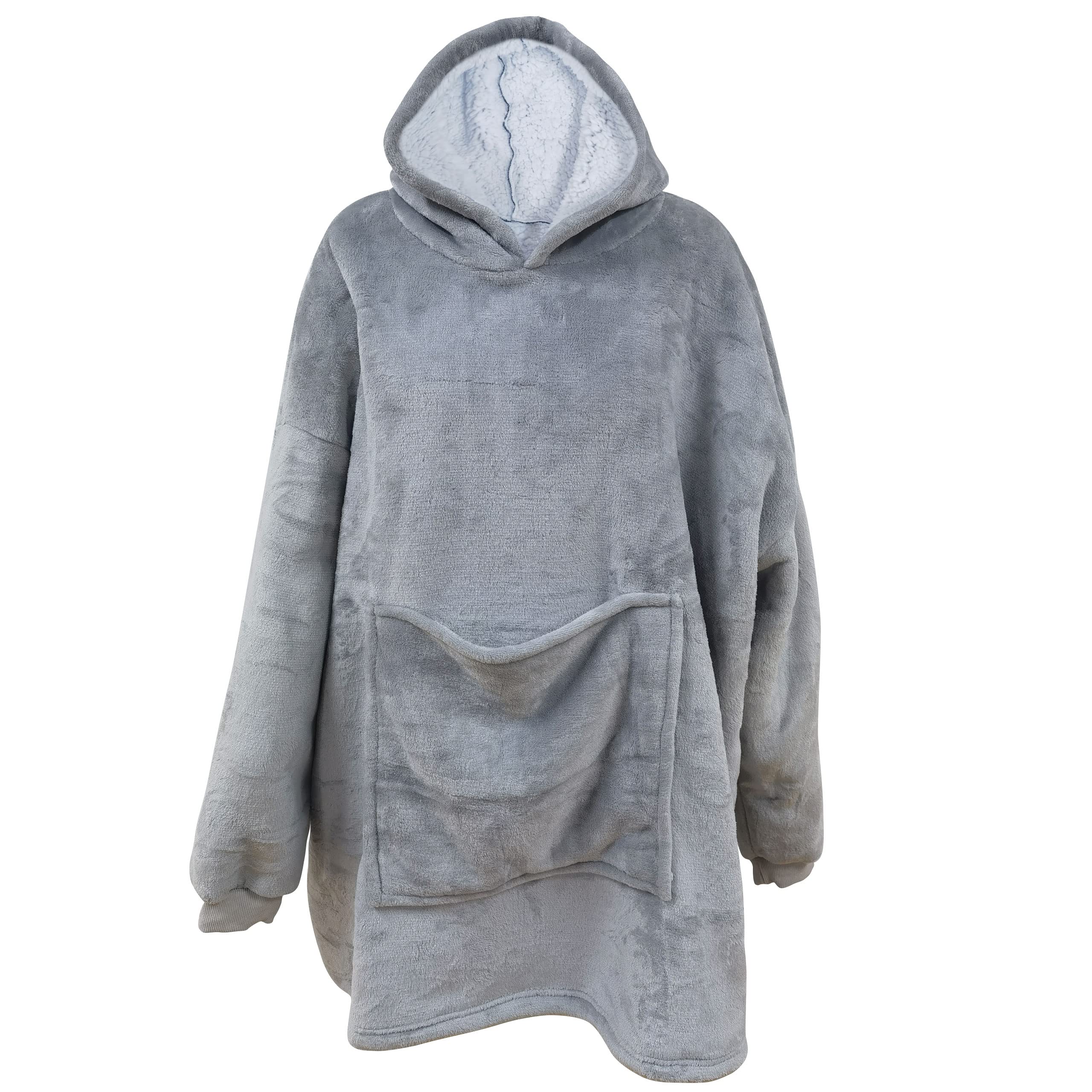 Ustyle Wearable Hoodie Blanket For Men and Women, Blanket with Large Front Pocket,Long-Sleeve Sweatshirt Blanket for Adults