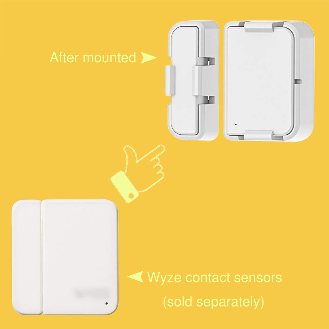 Wyze Sensor Mounting Bracket for Old Version 1st Gen,Semi-Permanent Mount Solution for Sense Starter Kit,Specific Holder for Wyze Motion Sensor and Contact Sensors, Sensors are Not Included (2-Pack)