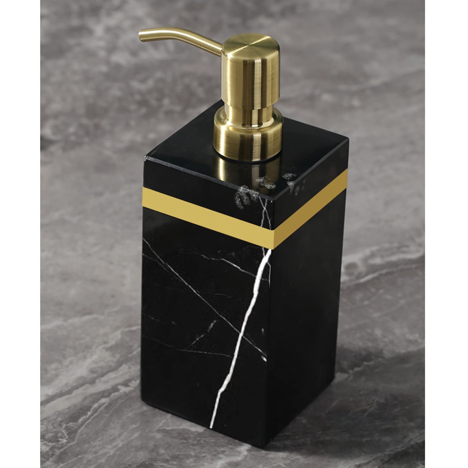 Soap Dispenser Marble Soap Dispenser with Metal Pump for Bathroom Kitchen Countertop Lotion and Liquid Dispenser Soap Bottle Bathroom Soap Dispenser