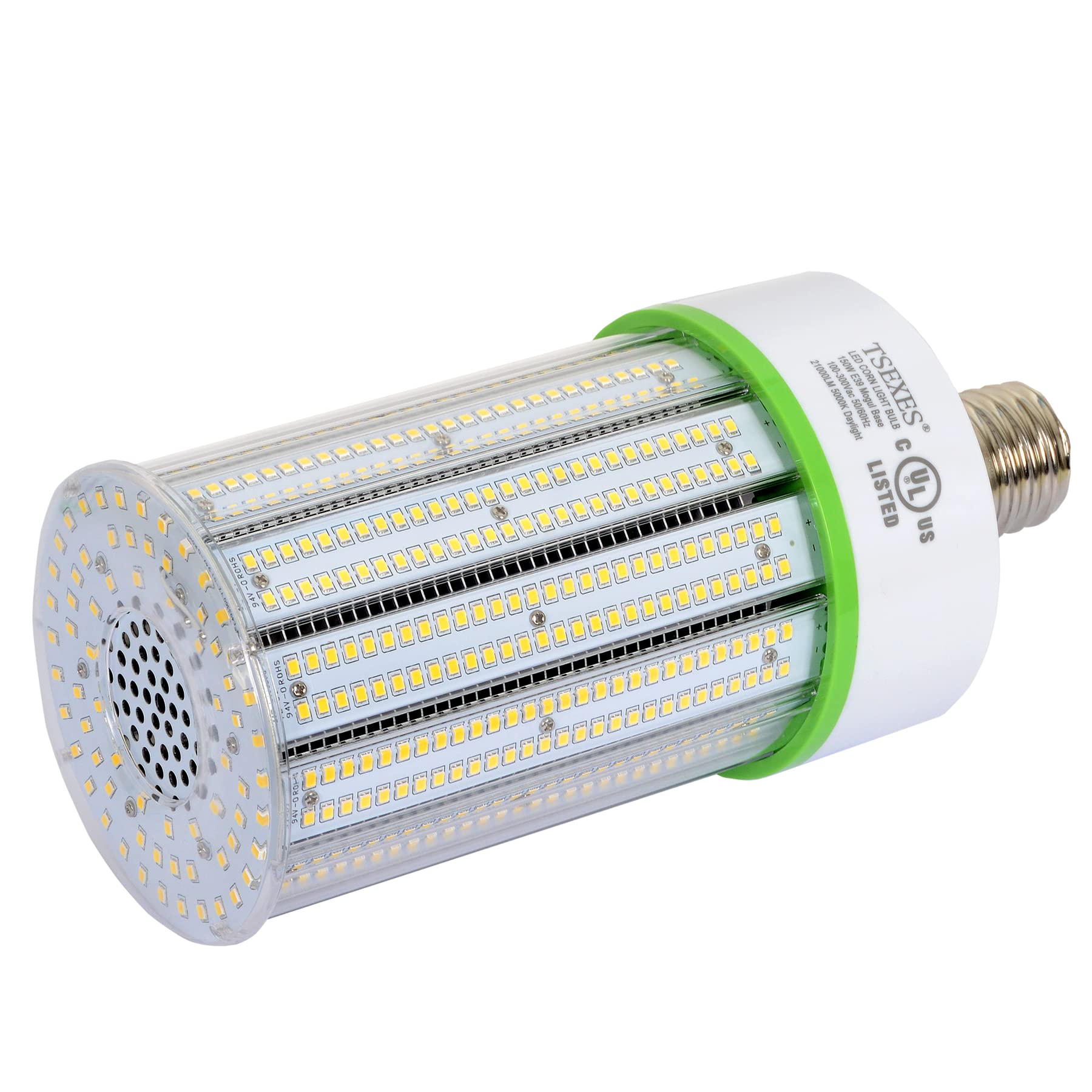 TSEXES UL Listed 150W LED Corn Light Bulb,E39 Mogul Base Led Bulb 21000Lumen,5000K Replacement (600-800W) Metal Halide/HID/CFL for High Bay Shop Light Garage Warehouse and More