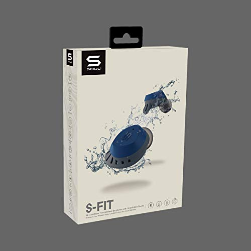 Soul OPENEAR S-Clip On Earphones with Spatial Sound, All-Day Comfort, Open-Ear Safety Design, Long Battery Life, Low Latency Entertainment Mode - for Active and Office Use (Blue)