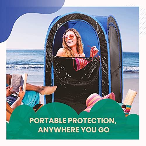 Under the Weather PrivacyPod 1-Person Pop-Up Weather Pod, Protection from Cold, Wind and Rain with Added Privacy - Royal Blue