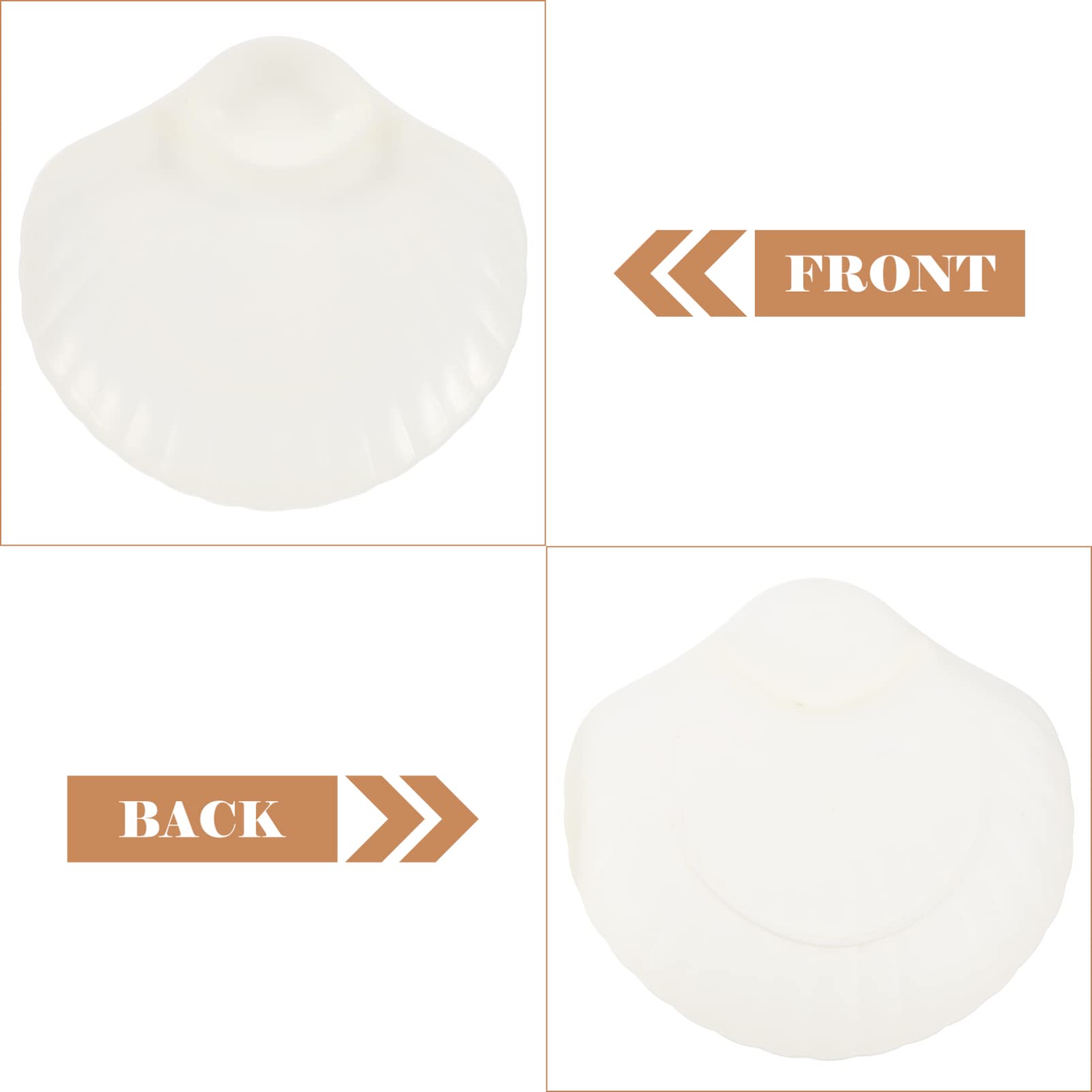 UPKOCH Movie Night Snack Trays 6Pcs Shell Dumpling Plates with Sauce Holder Plastic Sushi Plates Serving Platter Tray French Fries Plate with Sauce Divider For Home Kitchen (White) Serving Dishes