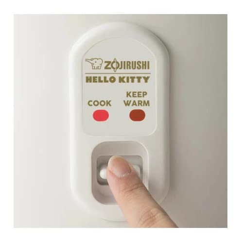 Zojirushi Hello Kitty 5.5-Cup Automatic Rice Cooker and Warmer (White) Bundle with 9.5-Inch Rice Washing Bowl with Side and Bottom Drainers (2 Items)