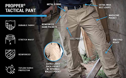 Propper Men's Canvas Tactical Pant, Khaki, 34 x 30