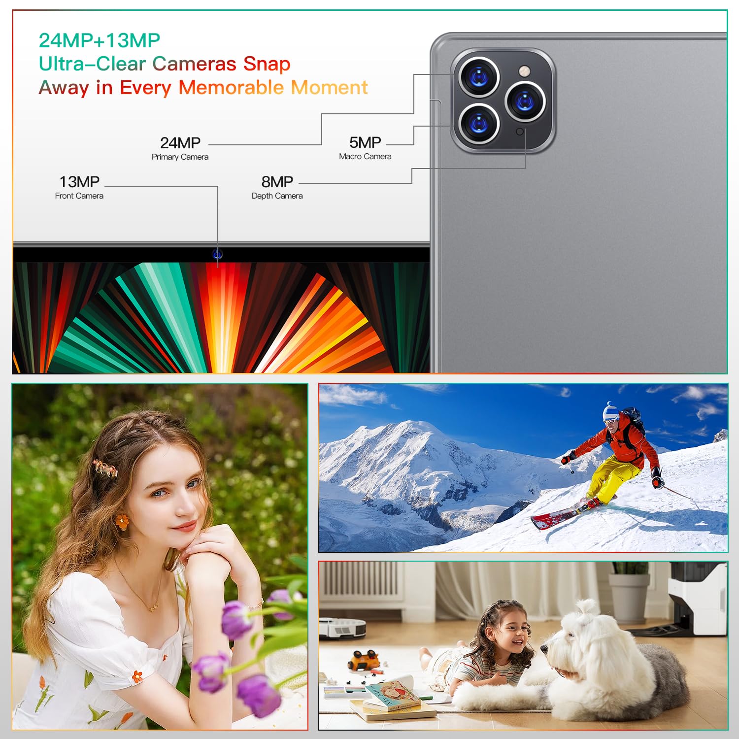 VIQEE Android 13 Tablet 10.1 inch Android Tablet 128GB + 6GB 64GB Expand, 19200x1280 IPS HD Touchscreen, GPS, 6580mAh Battery, Bluetooth, Dual Camera, GMS, WiFi