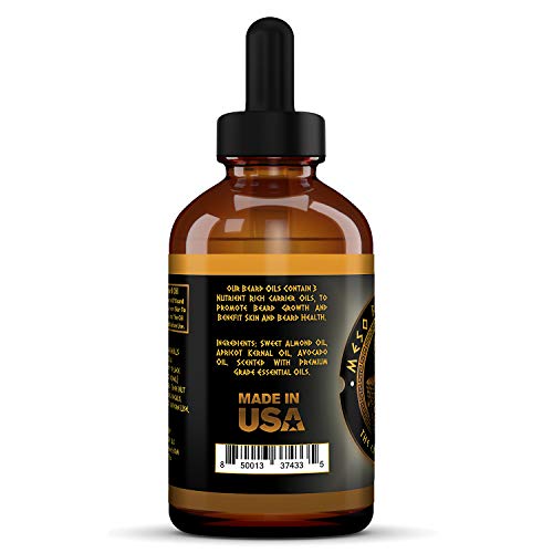 The Code Beard Oil - All Natural Teakwood, Cedar, and Lemon Fragrance - Meso Beard Care (2 oz.)