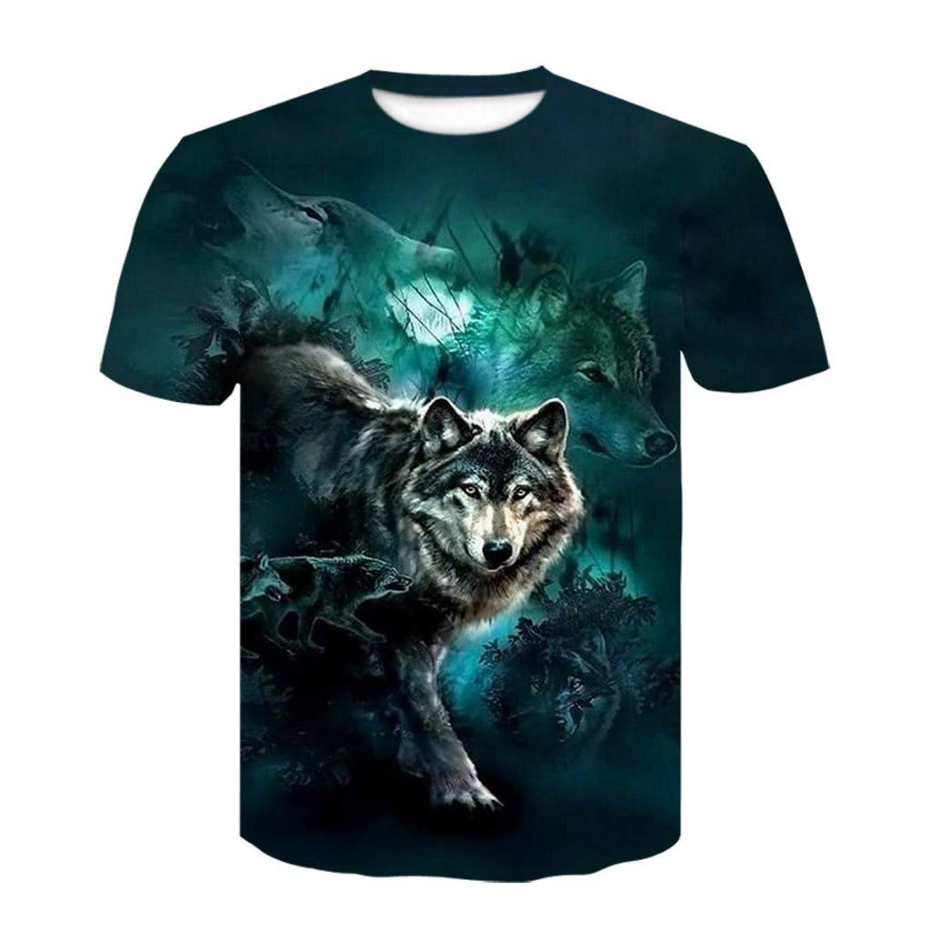 Shirt for Men New 3D Printing Crew Neck Short Sleeve Tees T-Shirt Large Size Blouse Tops