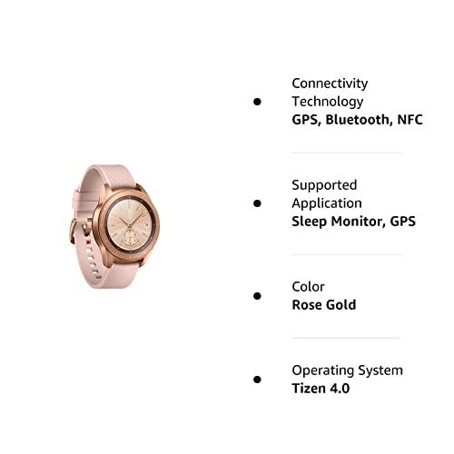 SAMSUNG Galaxy Watch (42mm), Sleep Monitor, Rose Gold (Bluetooth) (Renewed)