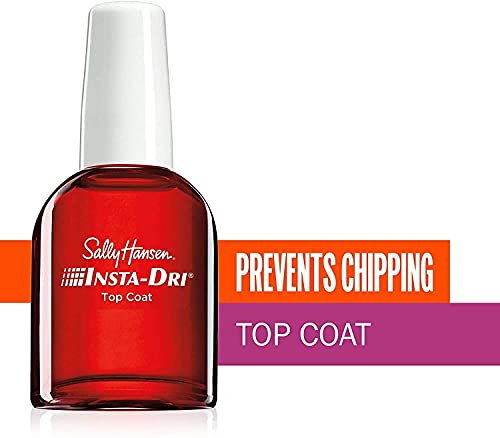 Sally Hansen Insta-Dri®, Clear Top Coat, Quick Dry, Long Lasting, Streak-Free Shine, Clear Nail Polish