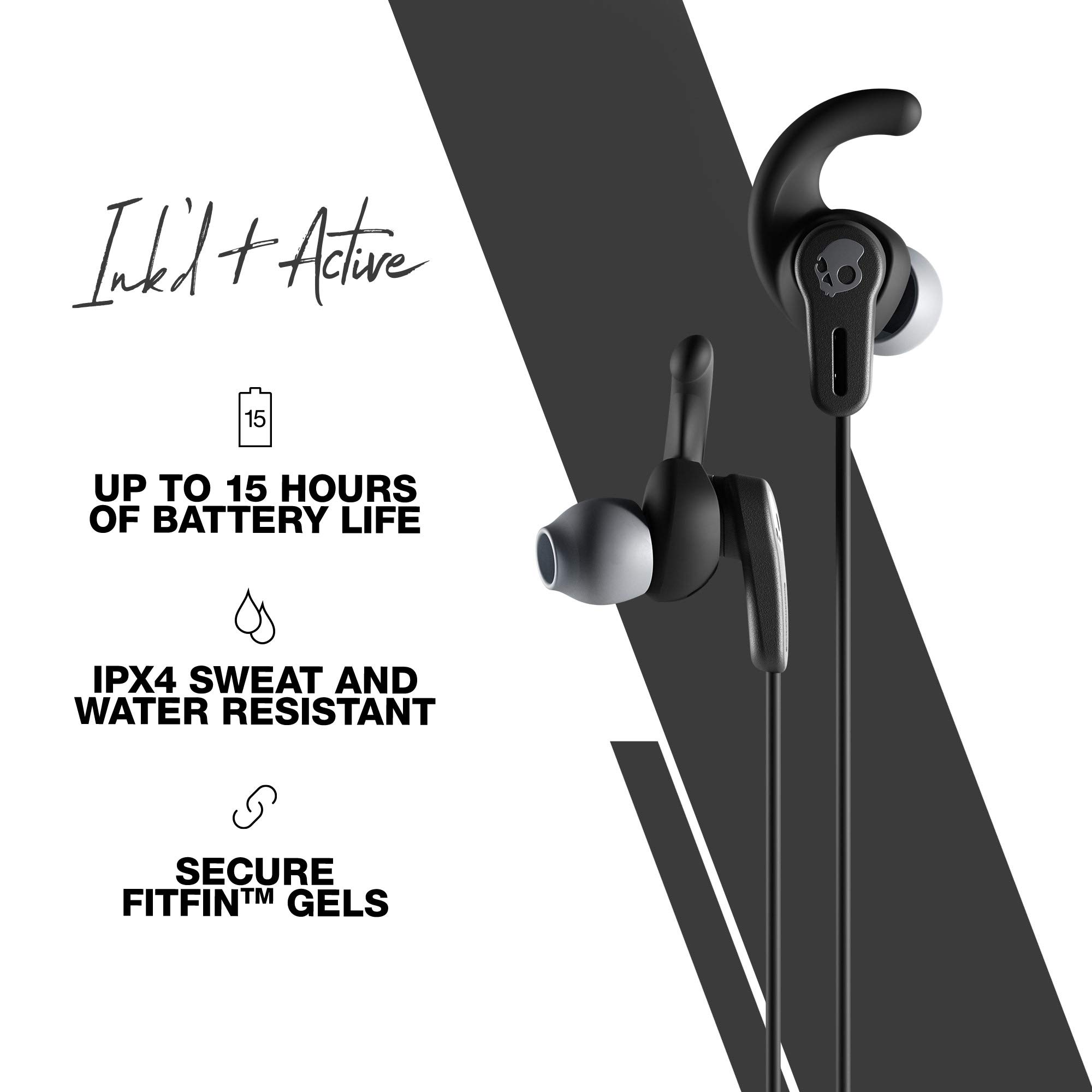 Skullcandy Ink'd+ Active Wireless In-Ear Earbud - Black