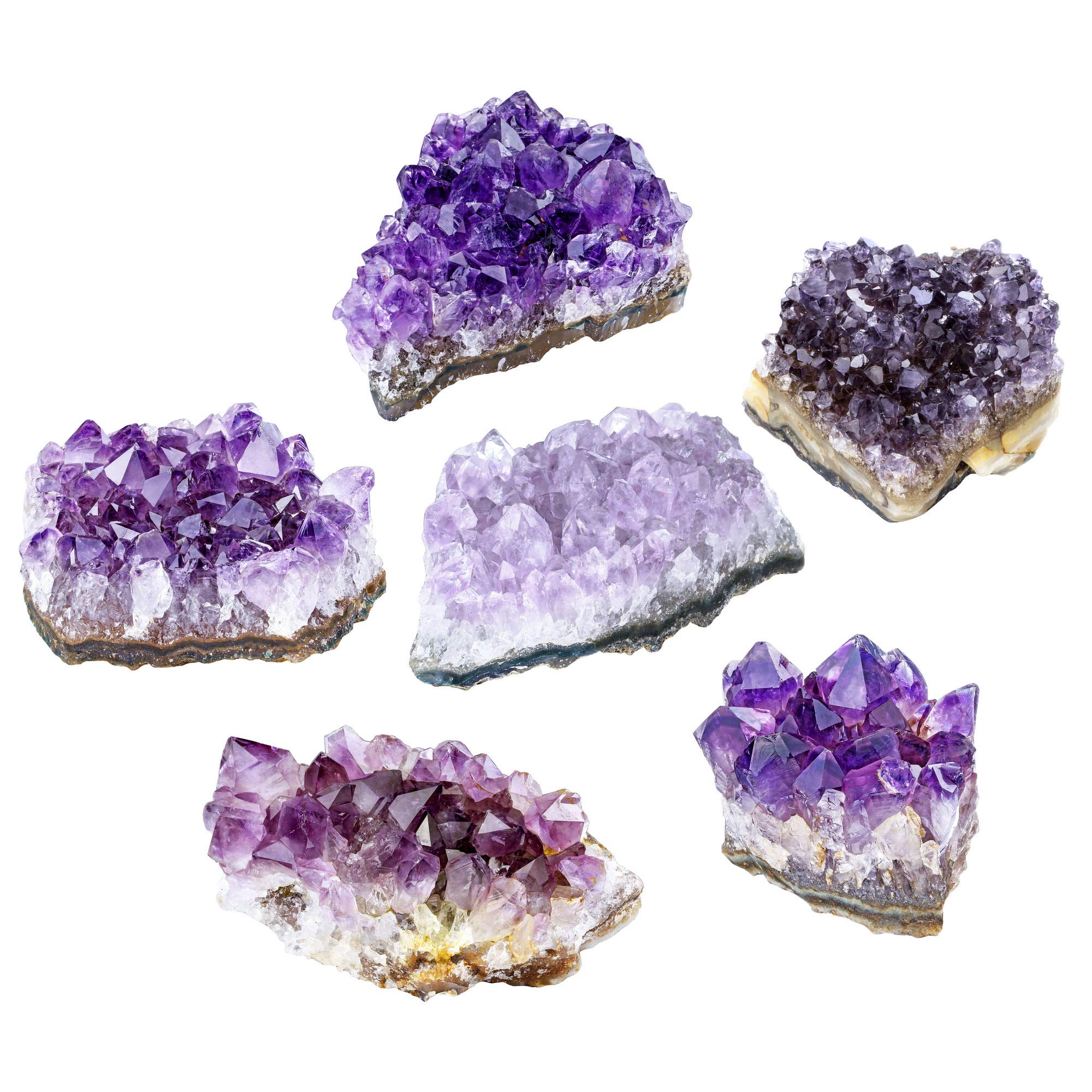 Top Plaza Natural Amethyst Geode Cave Healing Crystal Stones Rock Cluster Druzy Witchcraft Raw Amethyst Gemstone Specimen (0.88-1.1 lb)
