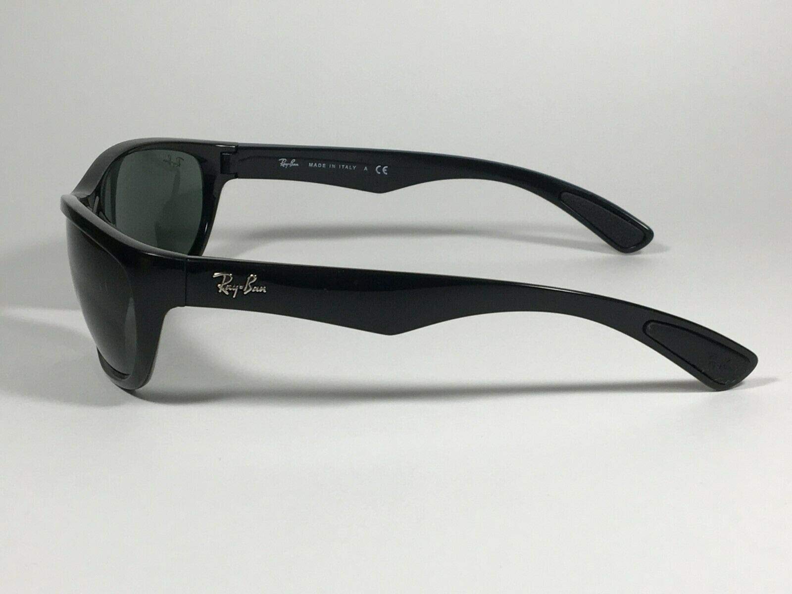 Ray-Ban RB 4188 Men Rectangle Sunglasses Black/Poly Green, 63mm