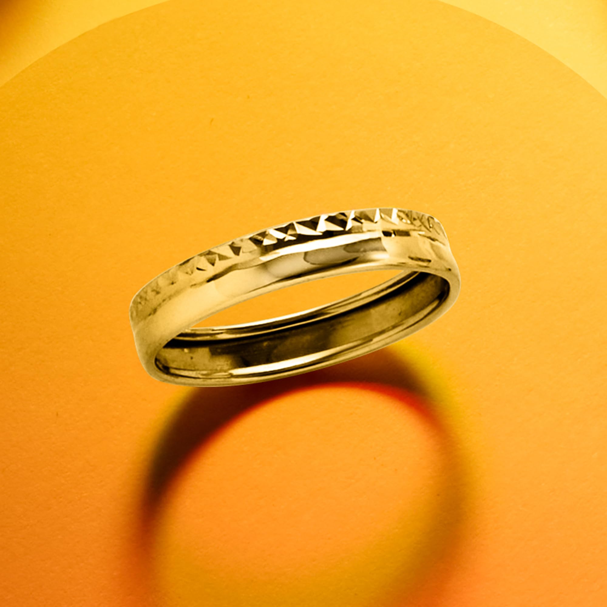 Ross-Simons Italian 14kt Yellow Gold Diamond-Cut and Polished Ring. Size 8