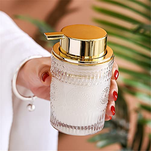 Soap Dispenser Bathroom 300ml 400ml Glass Soap Dispenser Bathroom Foam Empty Sub-Bottling Shower Gel Shampoo Foaming Bottle, for Kitchen Bathroom Bedroom Kitchen Soap Dispenser (Color : 1)