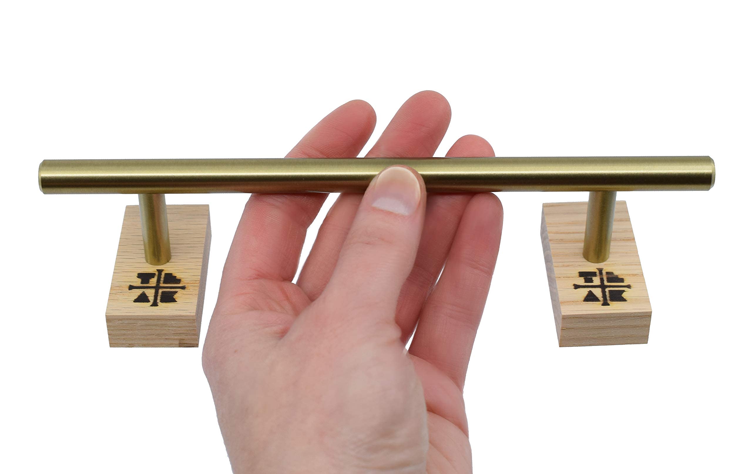 Teak Tuning Round Fingerboard Rail - Mini Edition - Gold Colorway - 7.25" Long, 1.75" Tall - Prolific Series