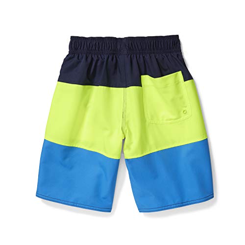 Speedo Boy's Swim Trunk Knee Length Blocked Volley Blue Lemonade SM