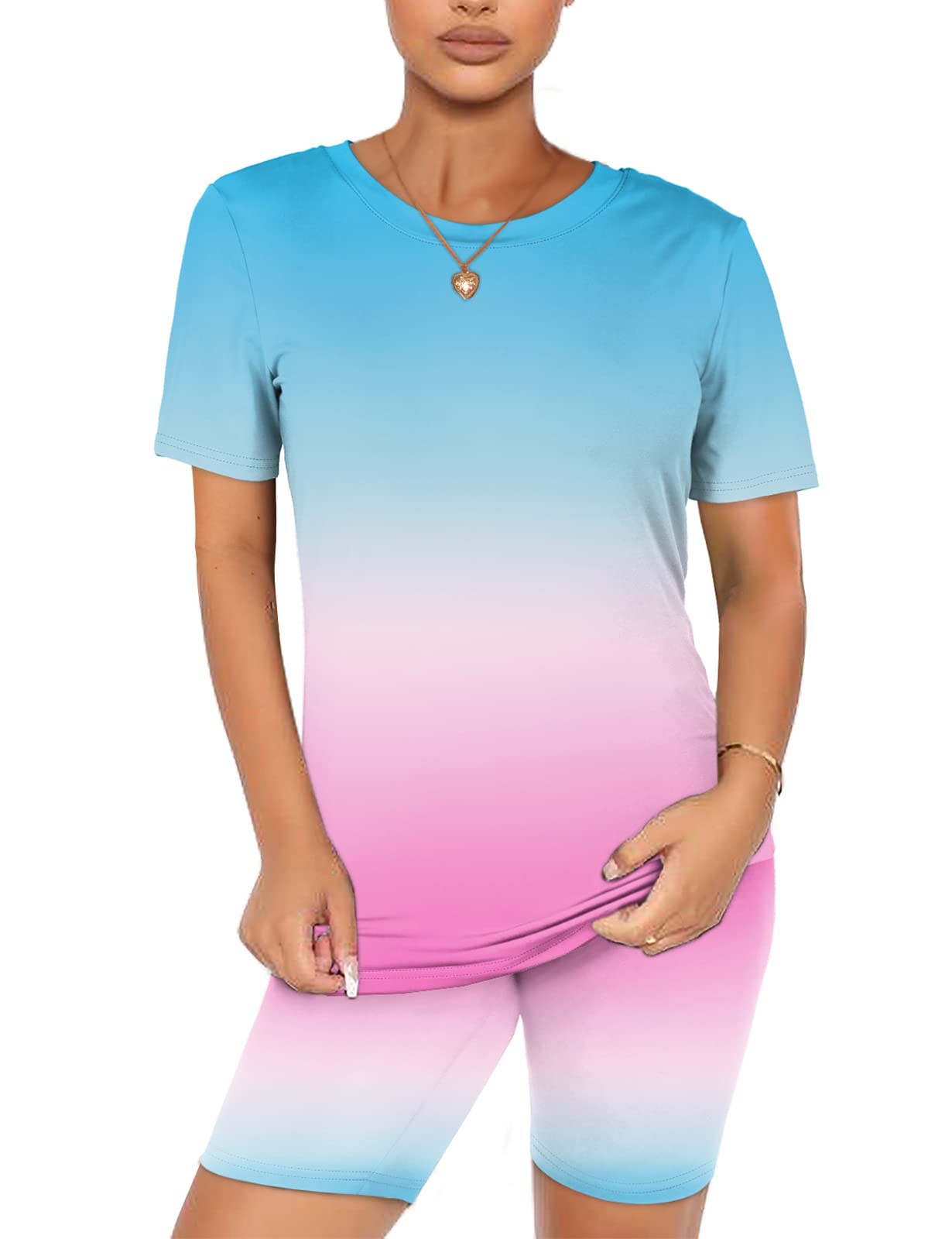 Two Piece Outfits for Women Summer Workout Sets Sports S