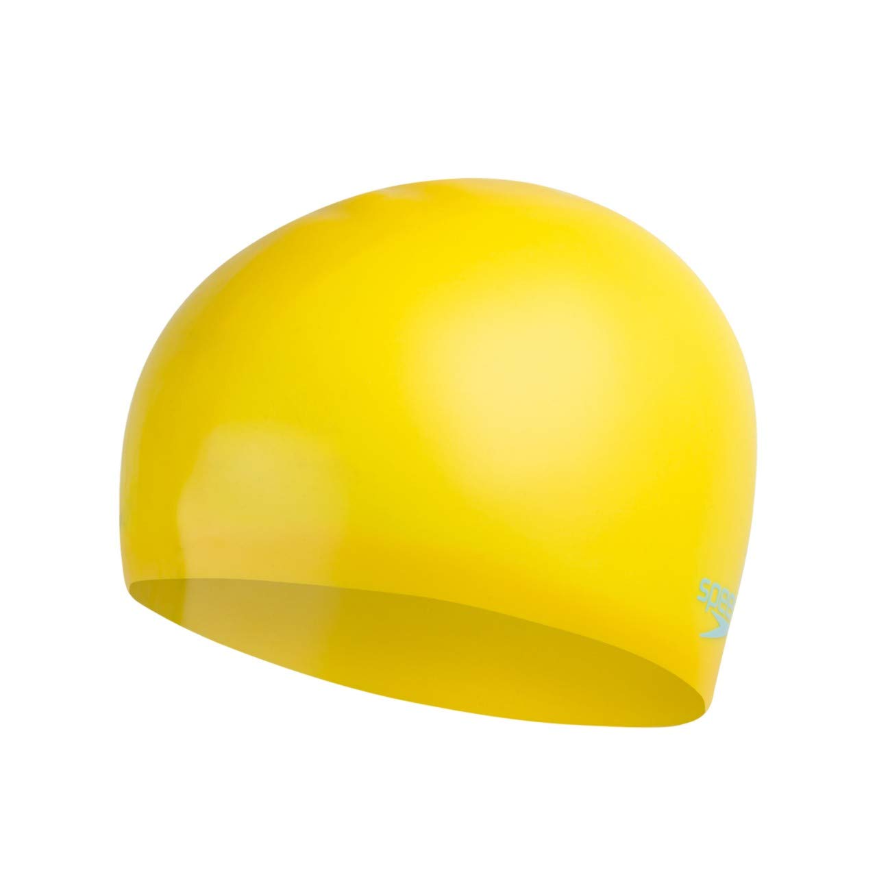 Speedo Unisex Kids Children's Plain Moulded Silicone Swim Cap Swimming Cap, Empire Yellow/Chill Blue, One Size