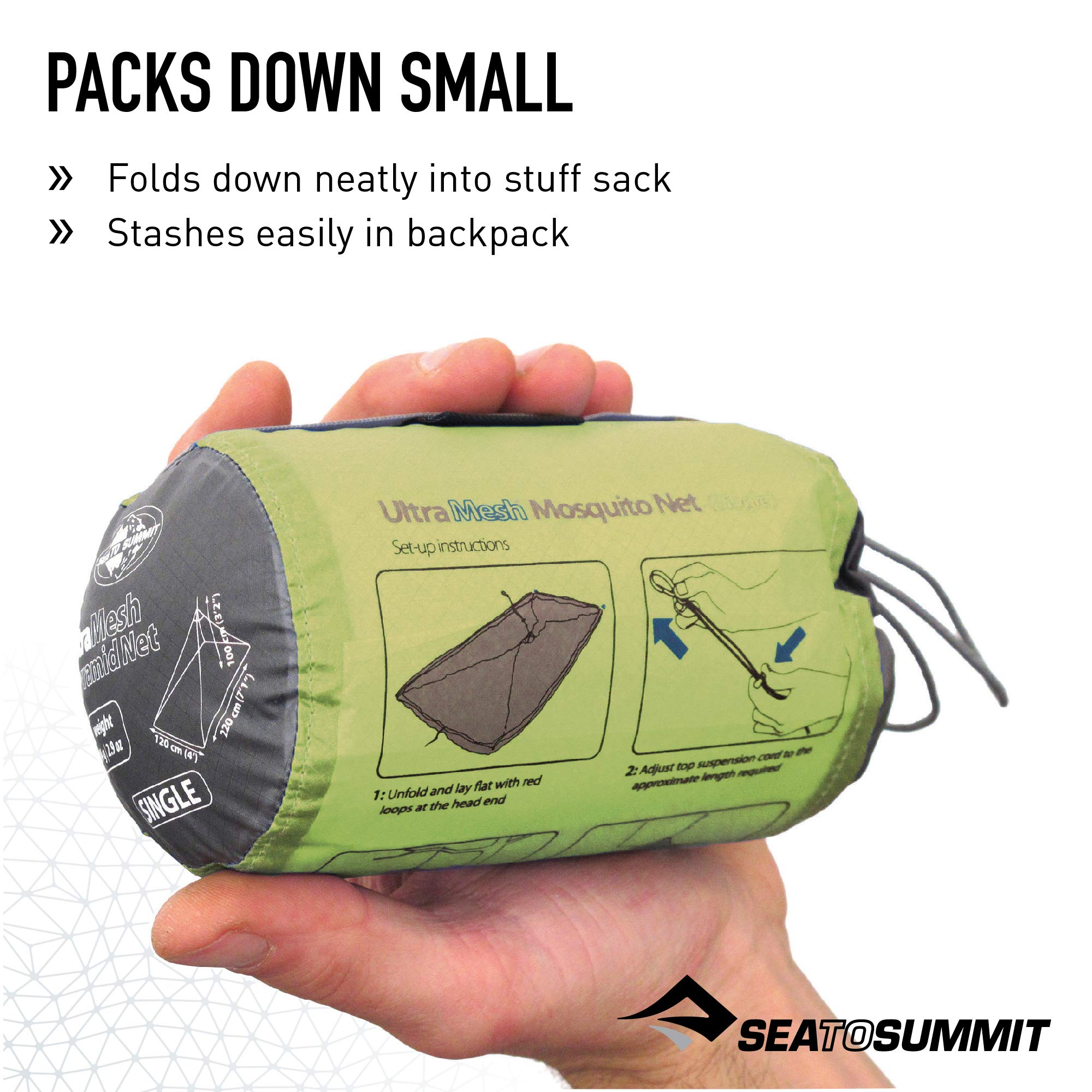 Sea to Summit Permethrin-Treated Nano Pyramid Net Ultralight Shelter, Single