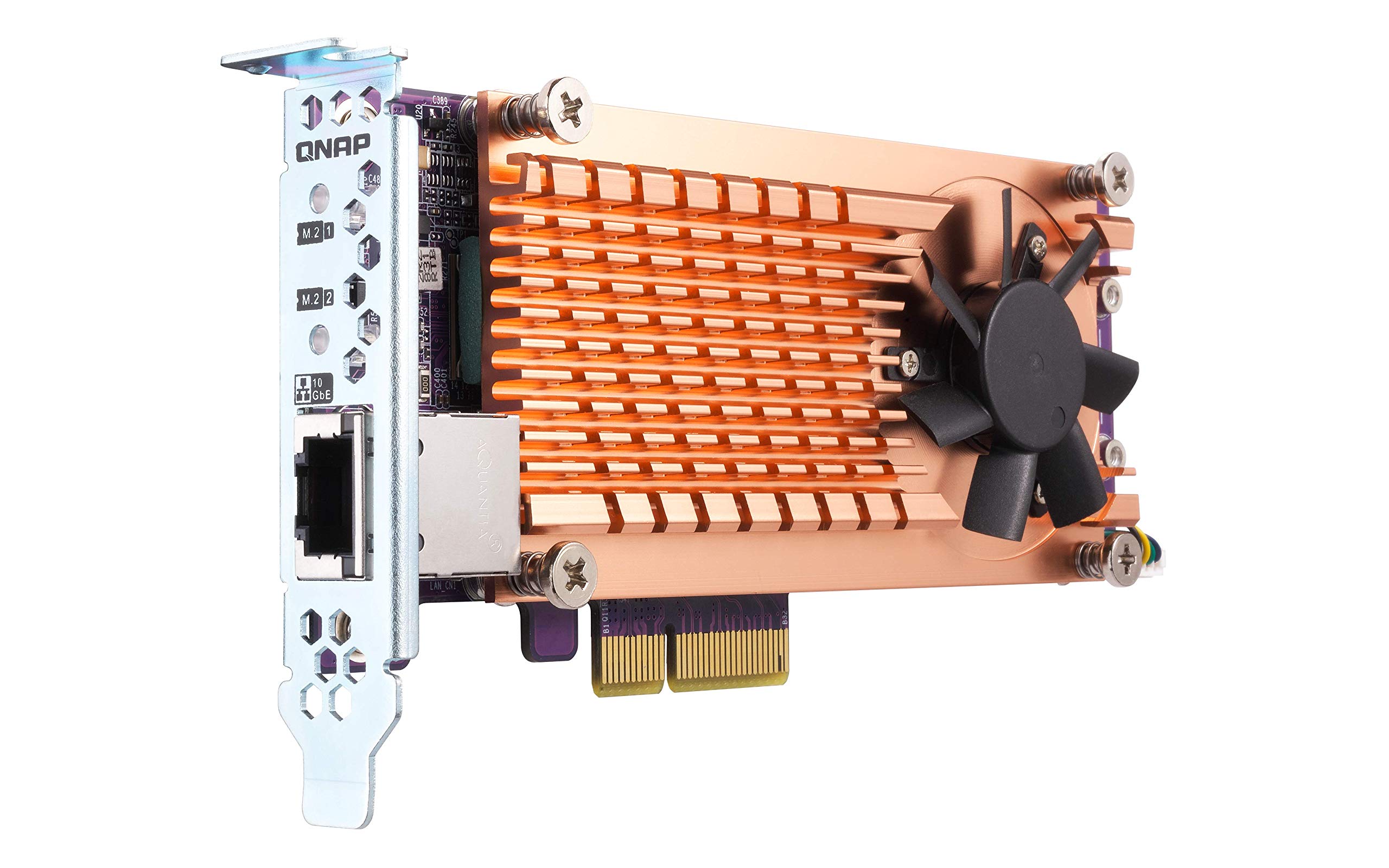 QNAP QM2-2P10G1TA PCIe Expansion Card with 2 x PCIe 2280 M.2 SSD Slots