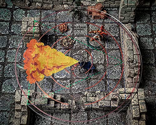Spell Effect Templates for D&D | Maximize The Effects of Your Spells - Featuring a 30' Cone & 30' Cube, Random Direction Generator, for Use with DND, 5E Pathfinder by Guilt-Free Gaming