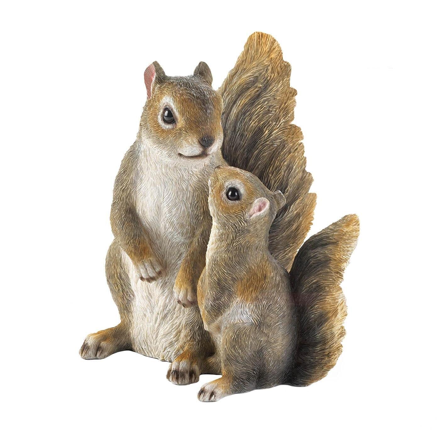 Summerfield Terrace Mommy and Baby Squirrel Garden Figurine