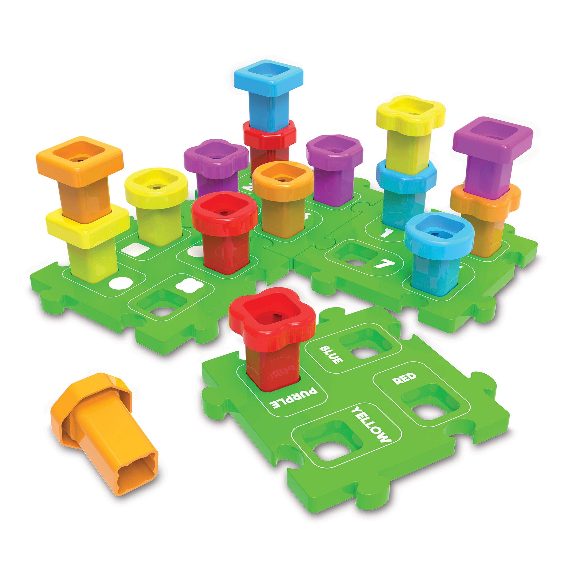 The Learning Journey Techno Kids - Stack A Peg - Stacking Toy - Cognitive Toys for Toddlers Ages 2 Years and Up - Award Winning Toys