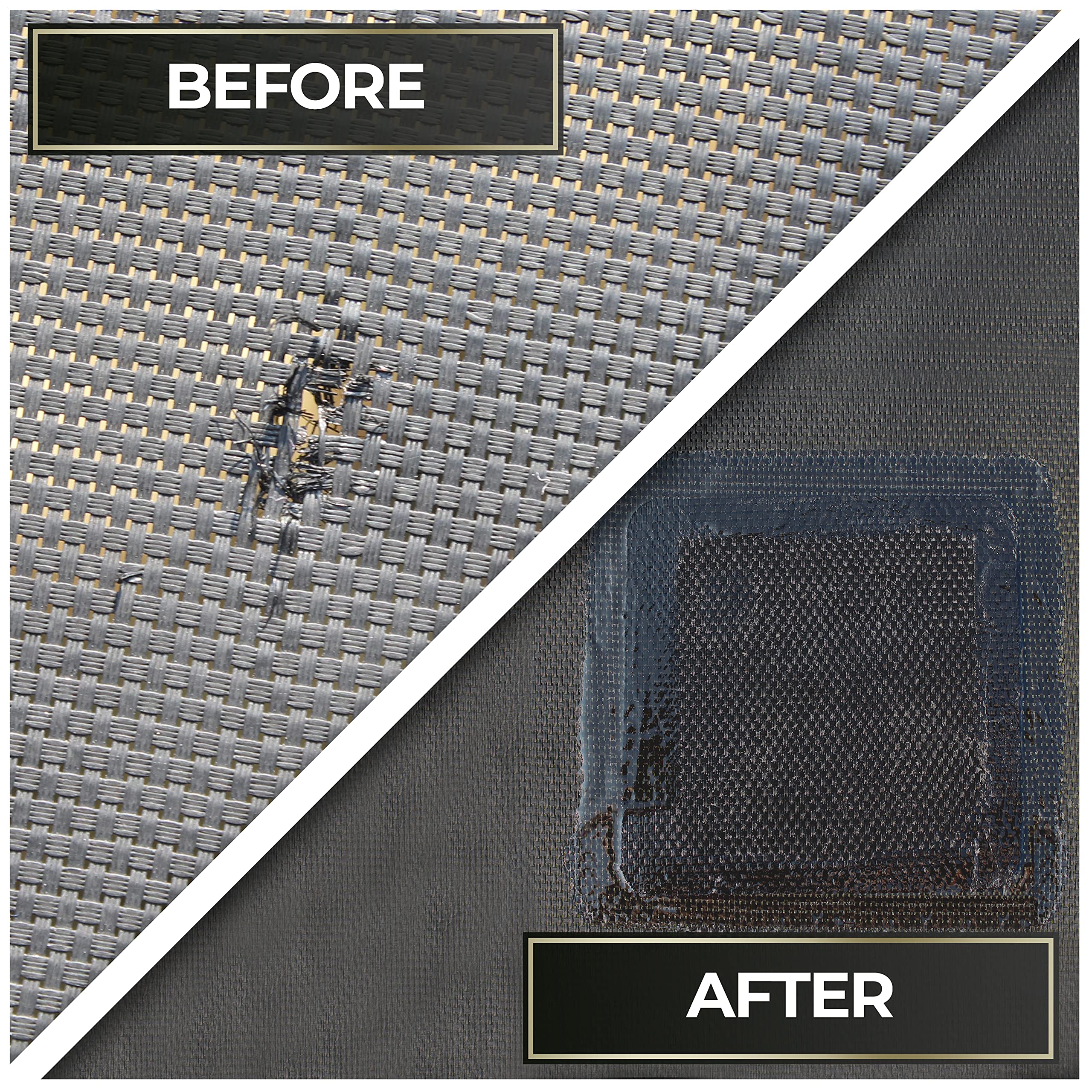 Trampoline Repair Patch Kit 4 x 4 Square Patches for Repairing Holes or tears in a Trampoline Mat (Square)