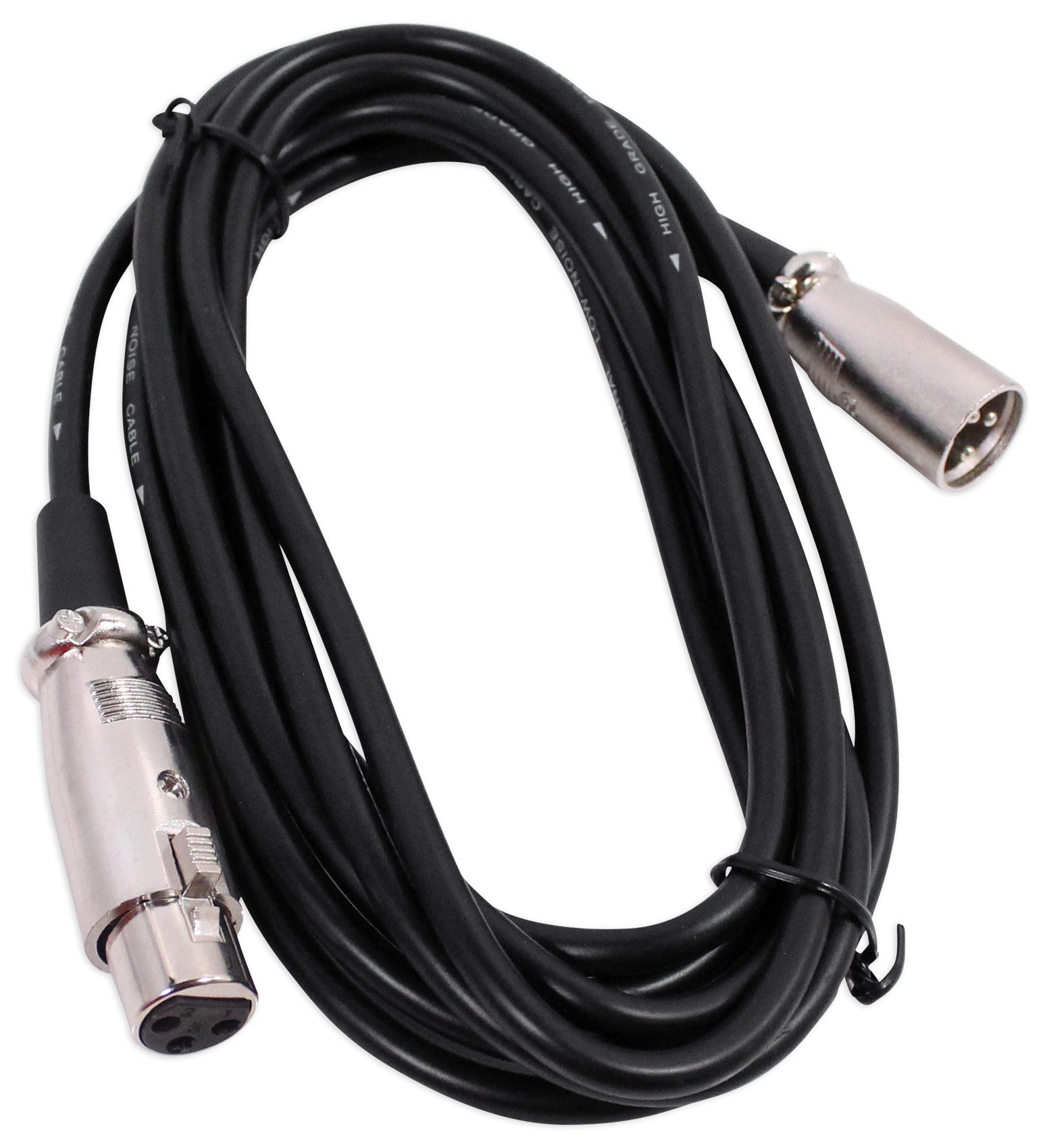 Rockville RMM-XLR Dynamic Cardioid Professional Metal Microphone W/10' XLR Cable., Black