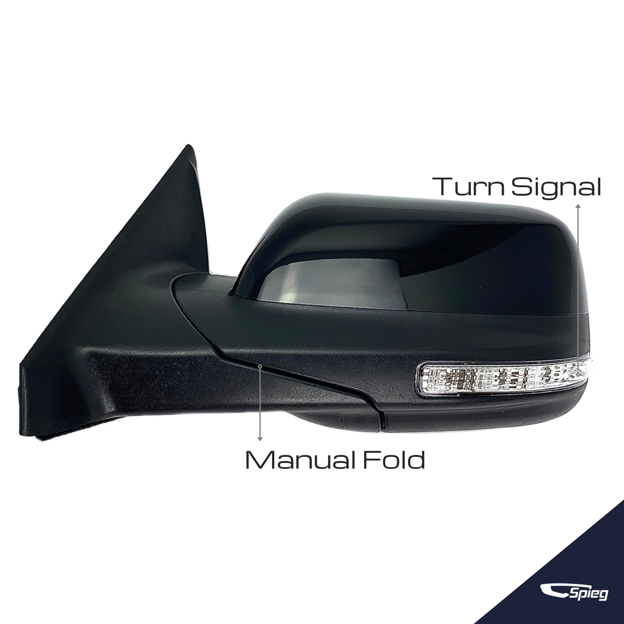 Spieg FO1321554 Passenger Side Mirror Replacement for Ford Explorer 2016-2019 Power Heated Turn Signal Light Puddle Lamp Spotter Black 7PIN (RH)